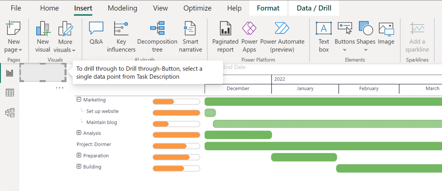 Tutorial: Setting up Drill through - Power BI Visuals by Nova Silva