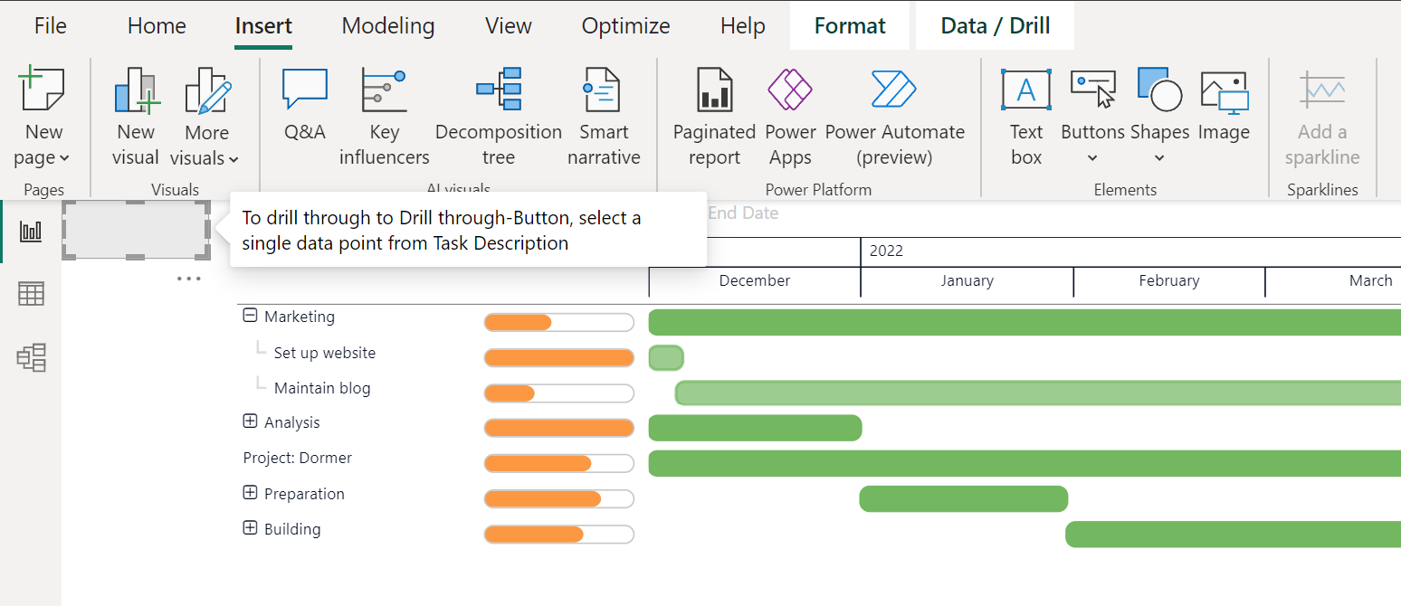 Tutorial: Setting up Drill through - Power BI Visuals by Nova Silva