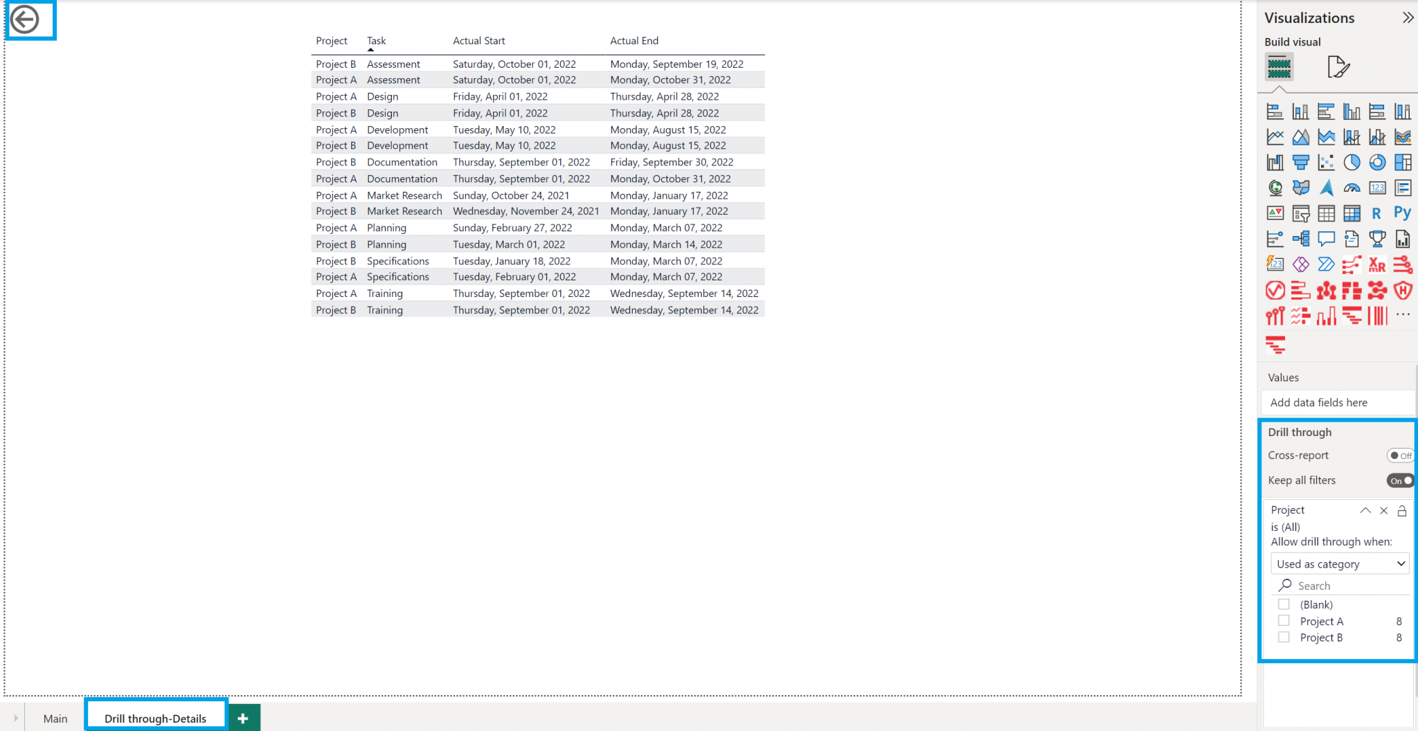 Tutorial: Setting up Drill through - Power BI Visuals by Nova Silva
