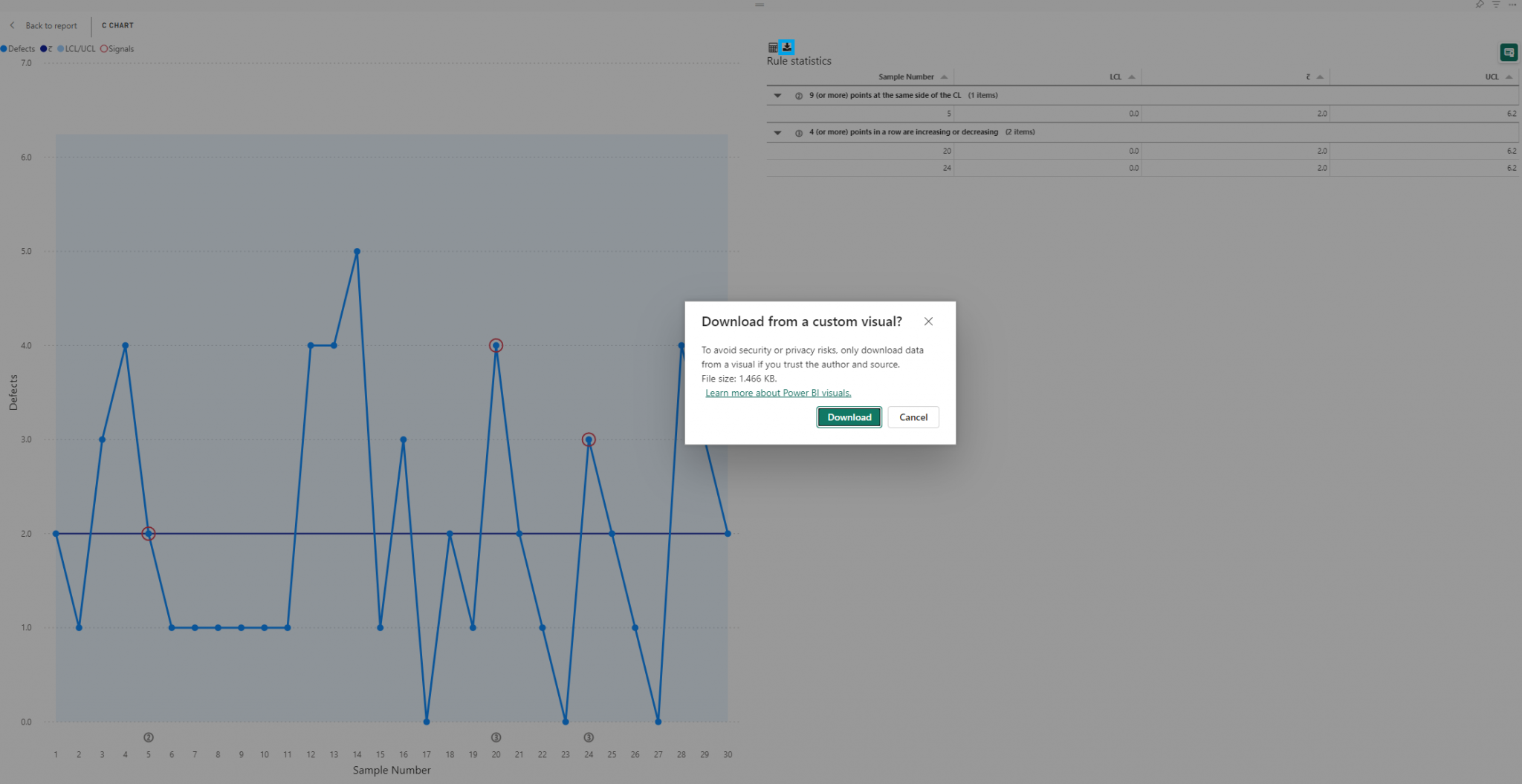 Tutorial: Exporting and Downloading Calculated Data from the Attribute Control Chart - Power BI ...